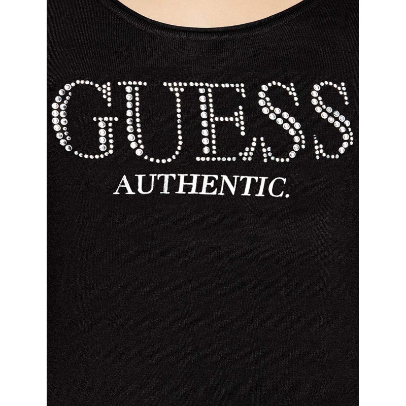 pull guess femme noir et argentee