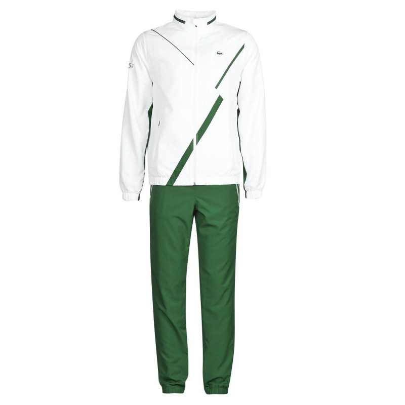 LACOSTE SPORT ENSEMBLE DE SURVETEMENT BLANC / VERT